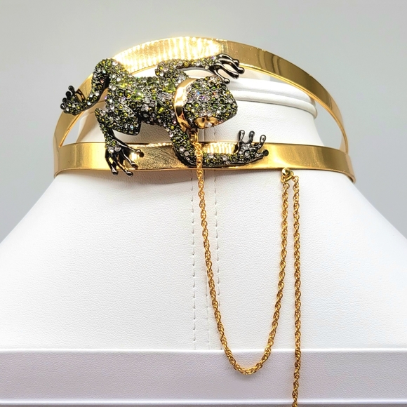 Alexis Bittar | Jewelry | Vintage Alexis Bittar Couture Frog Choker W ...